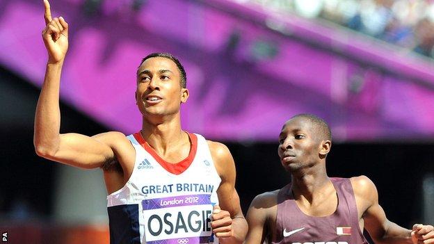 Olympics athletics: Andrew Osagie inspired by London crowd - BBC Sport