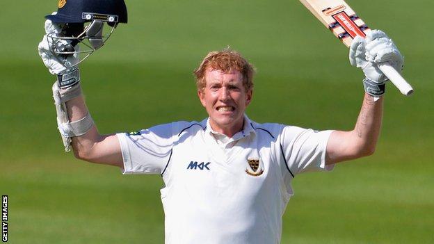 Sussex: Luke Wells says stamina was key to double ton - BBC Sport