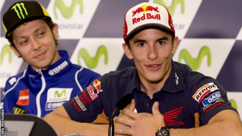 Valentino Rossi And Marc Marquez Feud Motogp Riders To Meet Bbc Sport