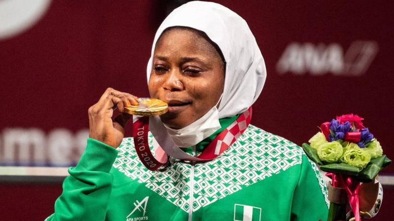 Powerlifter Tijani wins Africa's first Paralympic gold - BBC Sport