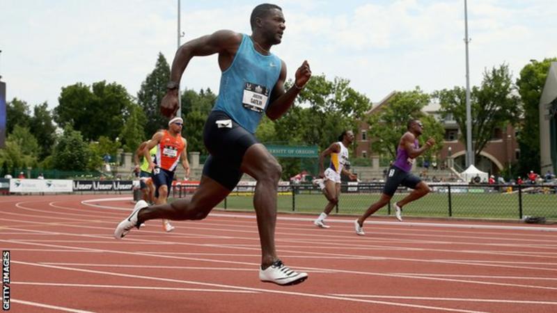 Justin Gatlin sets world-leading time to win US trials 200m final - BBC ...