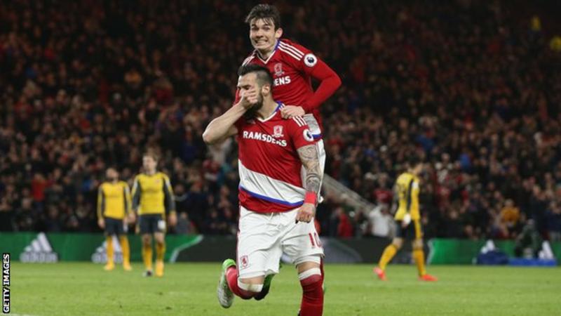 Middlesbrough 1-2 Arsenal - BBC Sport