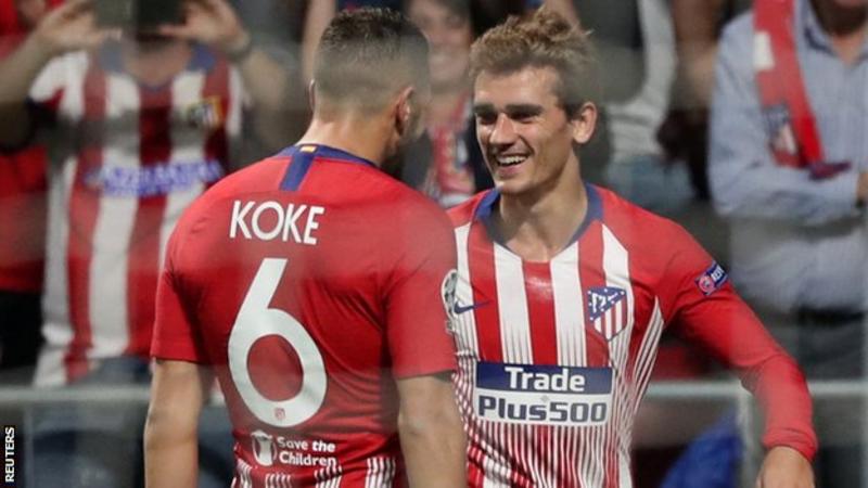 Atlético Madrid 3-1 Club Bruges: Antoine Griezmann scores twice for ...
