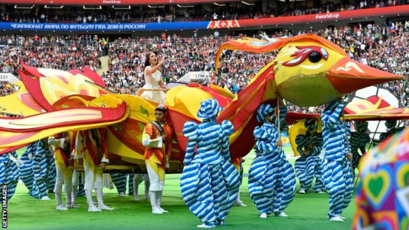World Cup 2018: Ronaldo and Robbie Williams star in opening ceremony ...