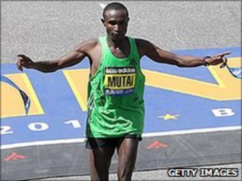 Geoffrey Mutai runs fastest ever marathon in Boston - BBC Sport