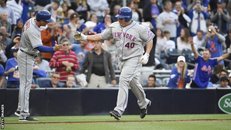 Bartolo Colon: New York Mets pitcher, 42, hits first home run - BBC Sport