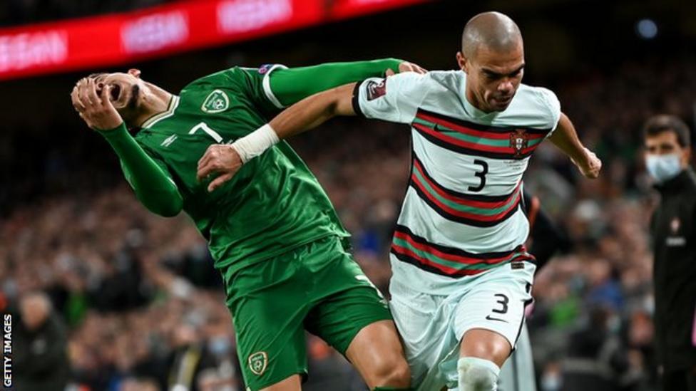 World Cup qualifying: Pepe sent off as Republic hold Portugal in Dublin ...