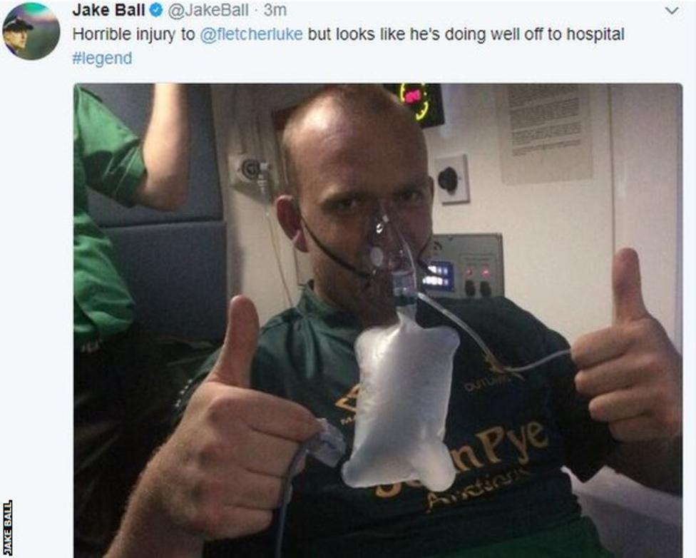 Luke Fletcher: Play suspended as Nottinghamshire bowler suffers head ...