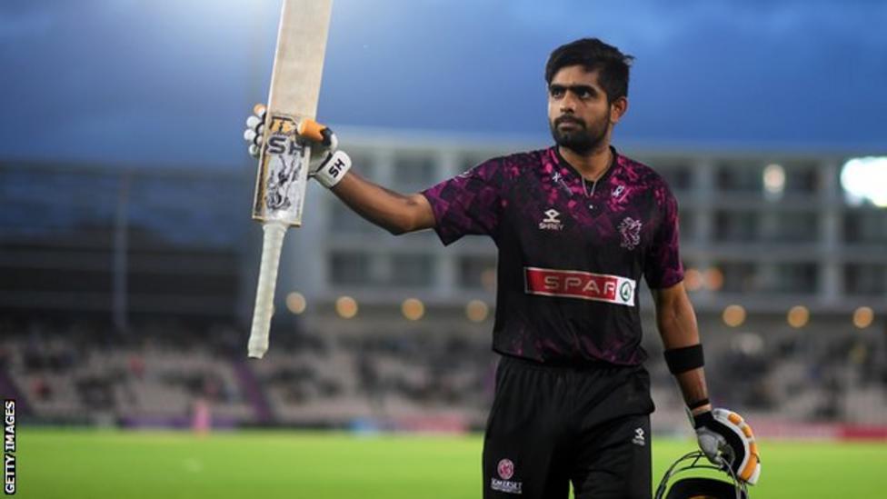 T20 Blast: Babar Azam scores century as Somerset beat Hampshire - BBC Sport