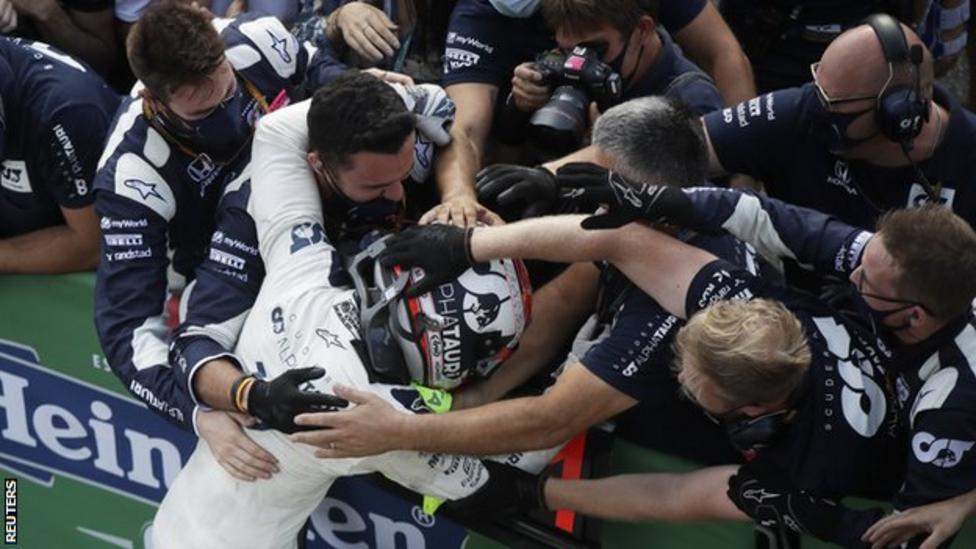 Pierre Gasly wins thrilling Italian Grand Prix after Lewis Hamilton ...