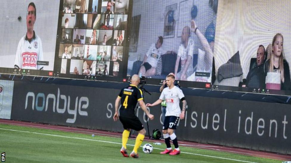AGF Aarhus v Randers: Virtual Zoom grandstand allows fans to watch ...