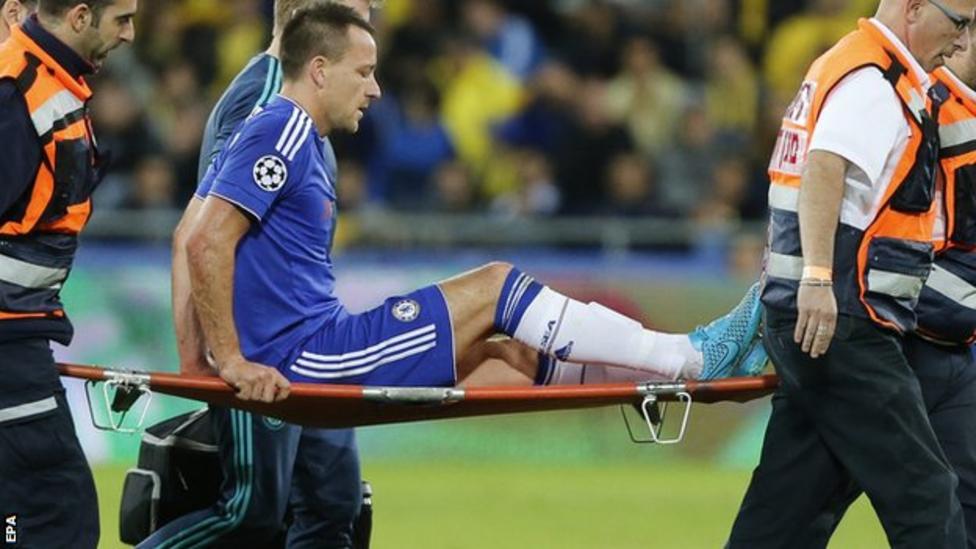 John Terry injury: Jose Mourinho blames 'dangerous pitch' - BBC Sport