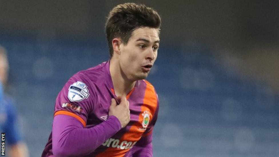 Linfield forward Jordan Stewart named January player of the month - BBC ...