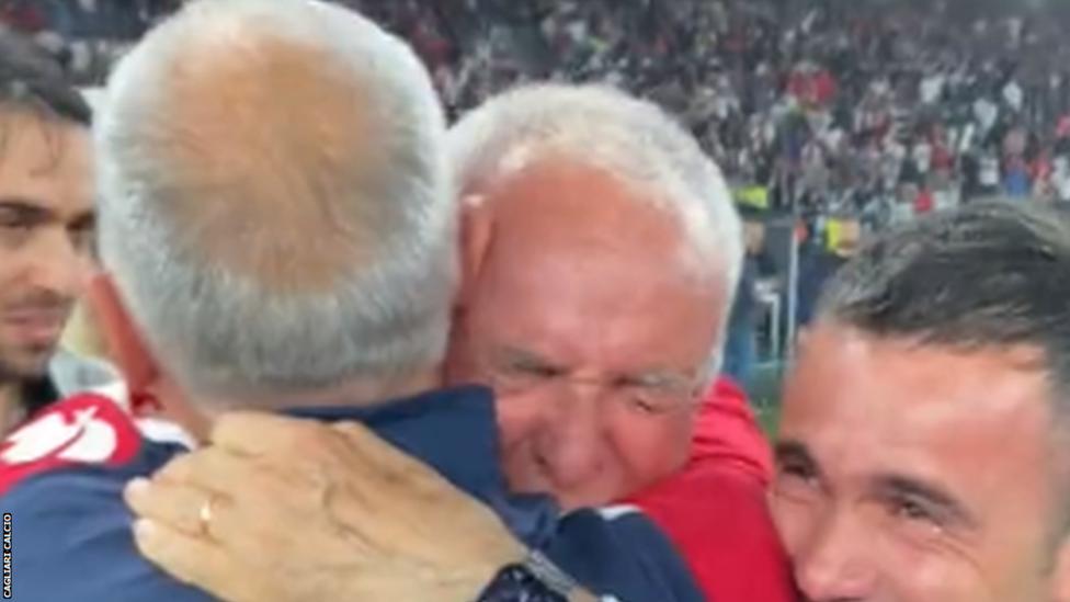 Cagliari: Claudio Ranieri seals emotional Serie A promotion - BBC Sport