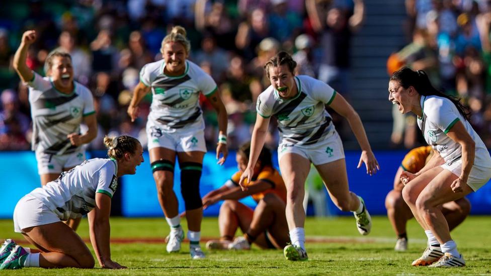 World Rugby Sevens Series: Ireland women win historic first gold in ...