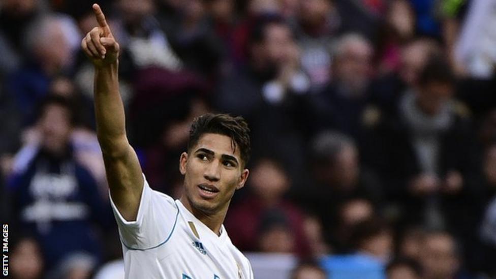 Hakimi only sixth African player to score for Real Madrid - BBC Sport