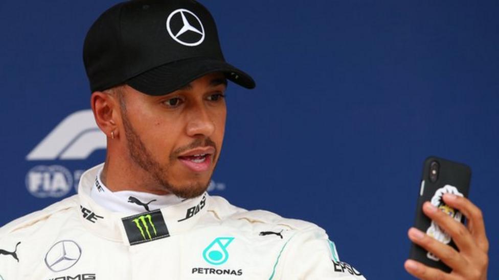 Lewis Hamilton on Spanish GP pole for Mercedes front row - BBC Sport