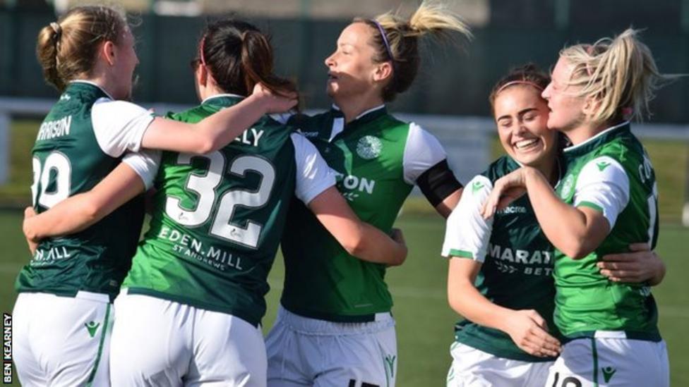 SWPL: Jamie-Lee Napier & Kirsten Reilly inspire Hibs comeback - BBC Sport