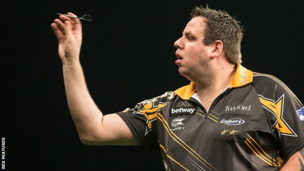 Premier League Darts: Adrian Lewis clinches final play-off place - BBC ...
