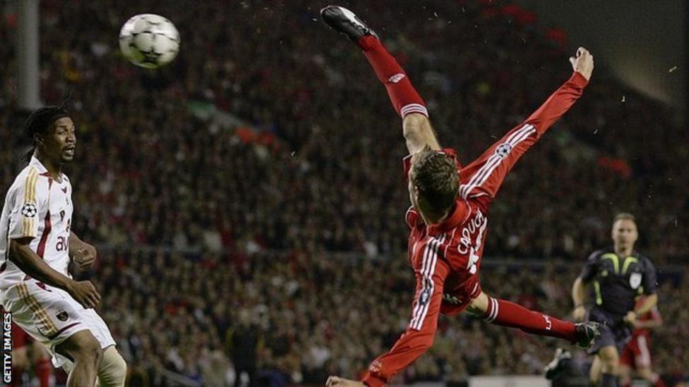 Peter Crouch wins Uefa's 'best acrobatic goal' poll - BBC Sport