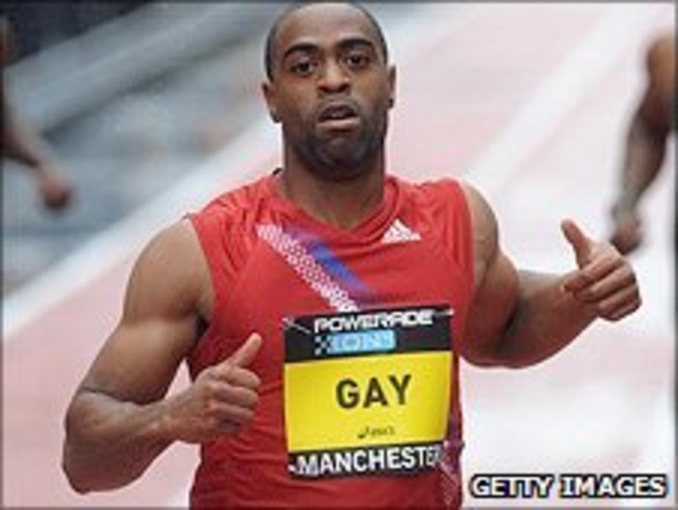 American Tyson Gay runs year's fastest 100m in Florida - BBC Sport