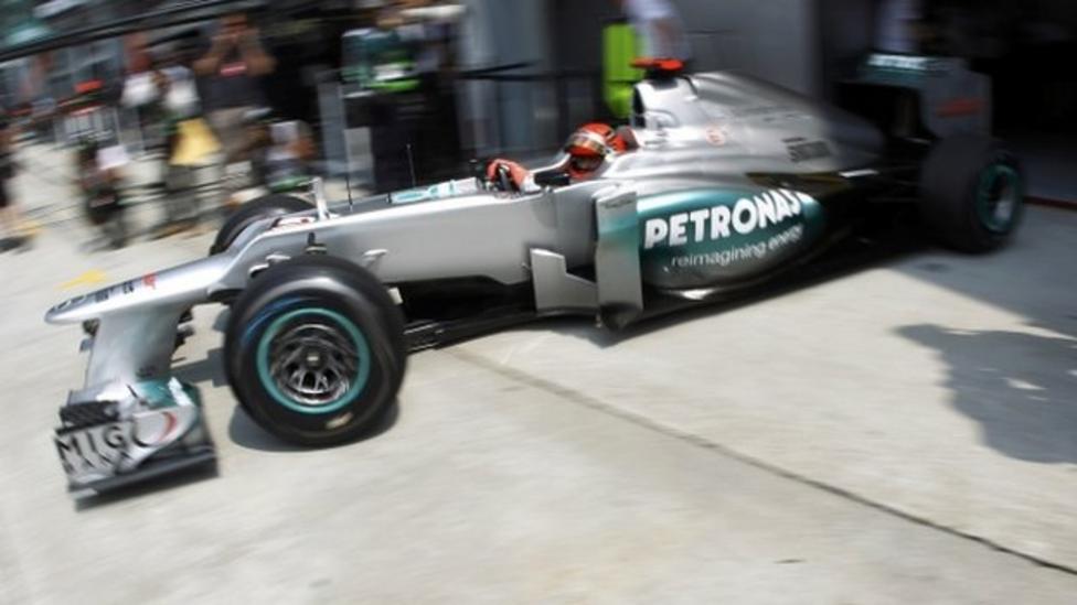 Mercedes new rear wing concept is both a help and a hindrance - BBC Sport