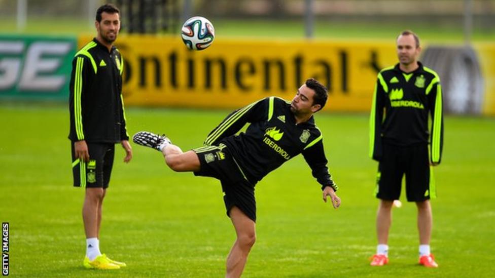 World Cup 2014: Xavi confident in Spain's passing style - BBC Sport