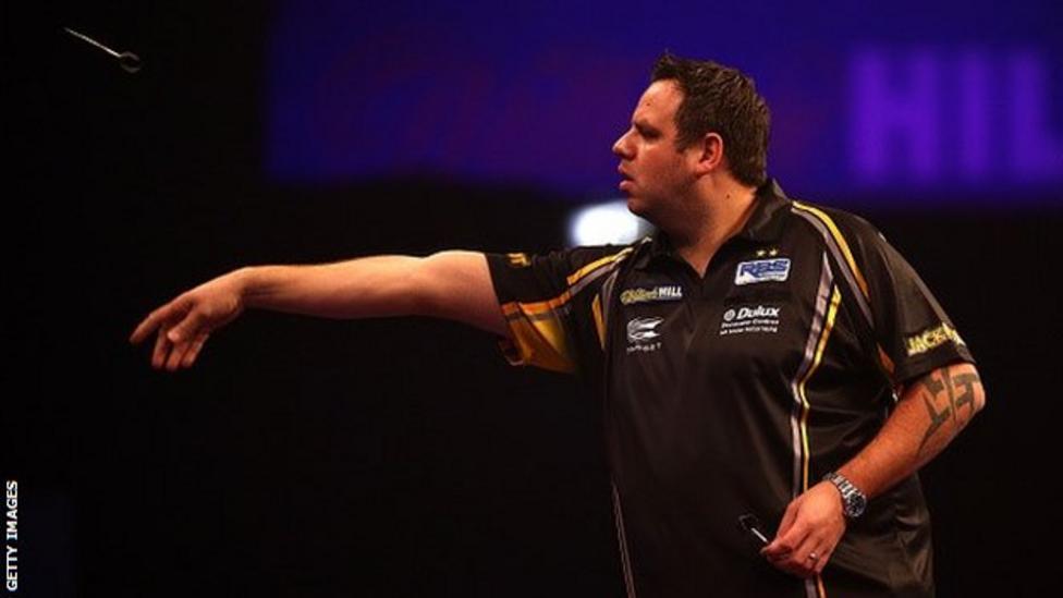 PDC World Championship: Adrian Lewis out despite nine darter - BBC Sport